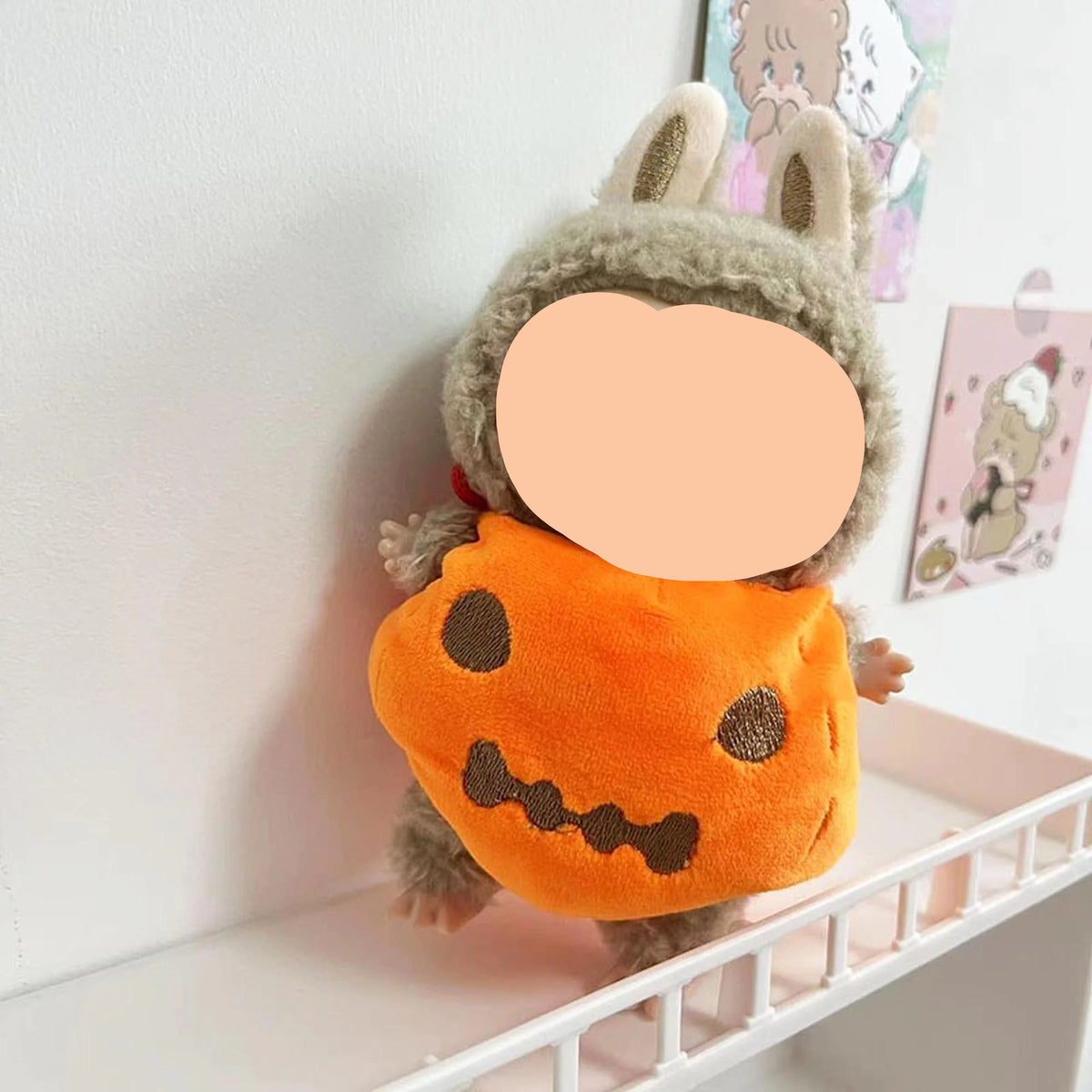 Halloween Labubo Clothes Orange Halloween Suit Labubo Outfits Keychain ...
