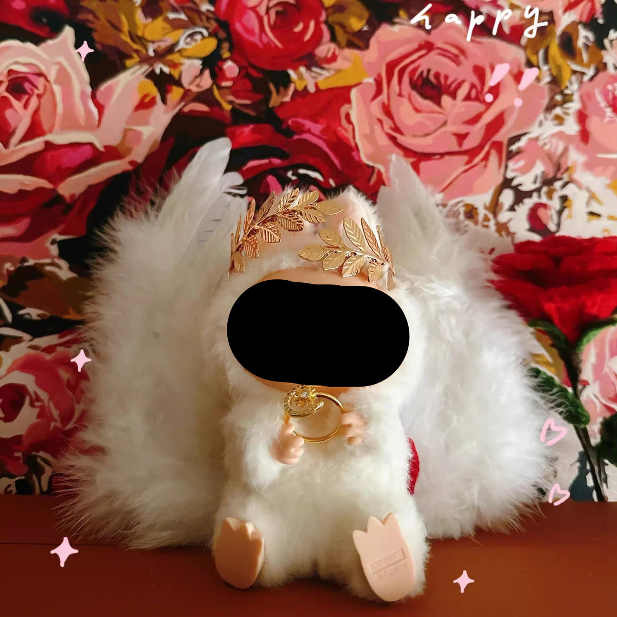 Labubo Have A Seat Clothes Angle with Ring Hair Accessoires Labubo Key ...