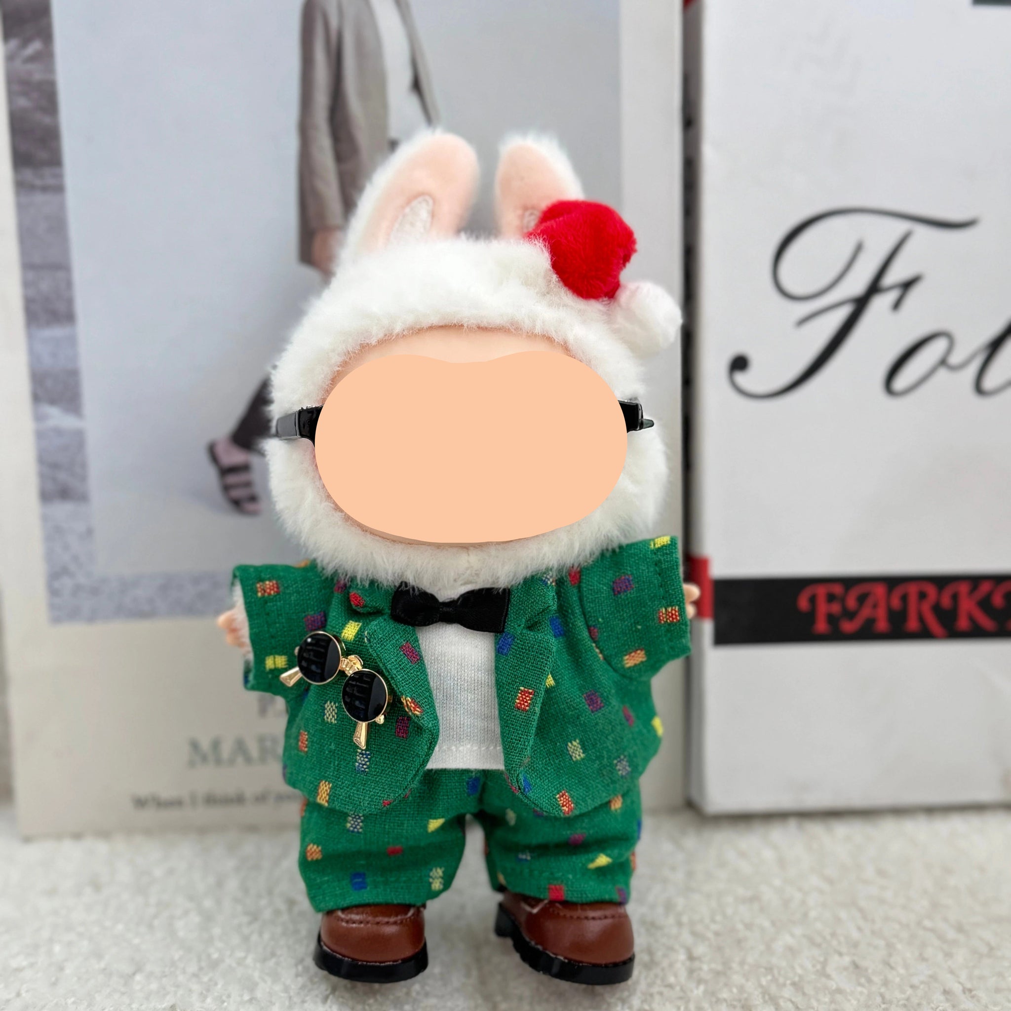 Labubo Outfits Style Green Suit Accessories Fashion Labubo Outfit Keyc ...