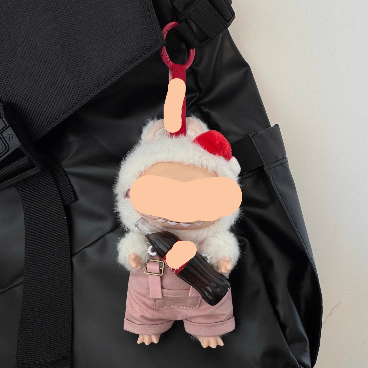 Macaron Clothes for Labubo Blue Overalls With Glasses 17cm Labubo Clot ...