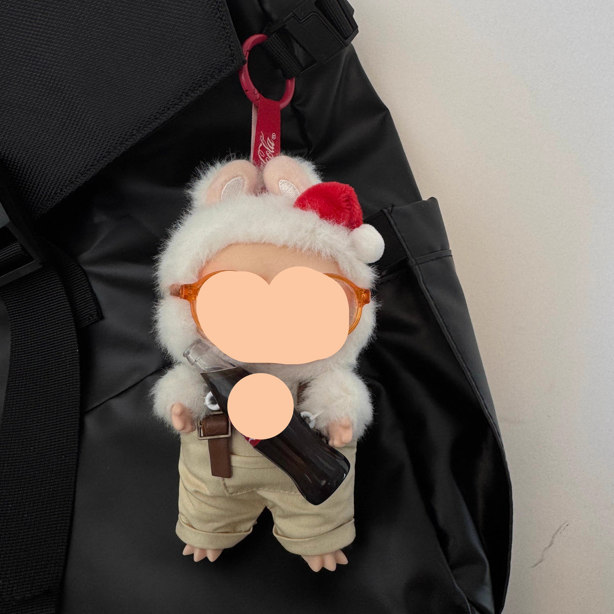 Macaron Clothes for Labubo Pink Overalls With Glasses 17cm Labubo Clot ...