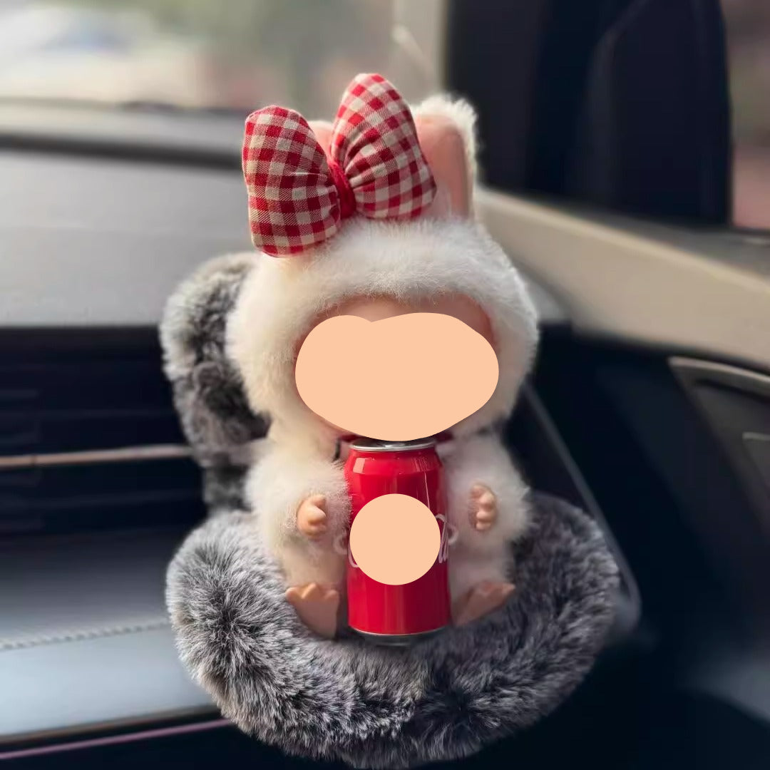 Keychain Labubo Clothes Red Bow 17cm Labubo Clothing Have a Seat Labub ...
