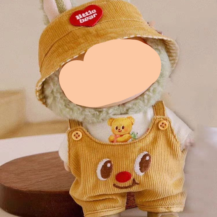 Labubo Outfits Brown Overalls + Hat Accessories Fashion Keychain Labub ...