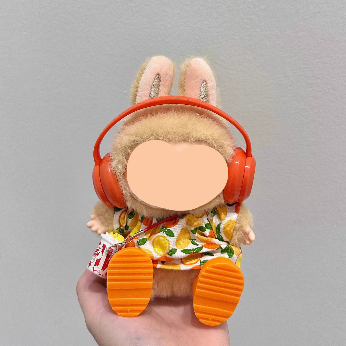 Labubo Outfits Orange Shirt + Headphone Labubo Outfit Keychain Labubo ...