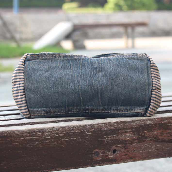 Blue Denim Side Bag Womens Denim Messenger Bag Vintage Denim Crossbody ...