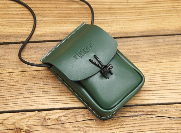 Green Leather Phone Crossbody Bag Womens Cell Phone Crossbody Bag Cros ...