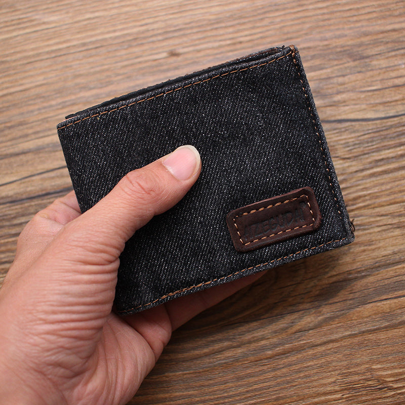 Denim Wallets Denim Mens Slim billfold Wallet Denim Bifold Wallets For ...