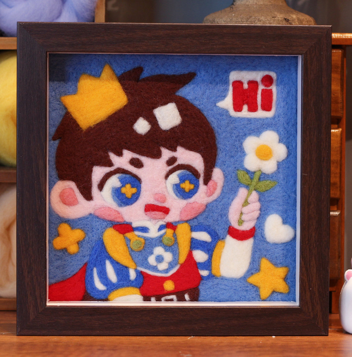 Cute Prince Needle felted Painting Kit Needle felting Project Needle f ...