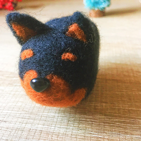 Handmade Needle felted dog felting kit project Animals Pug cute for be ...