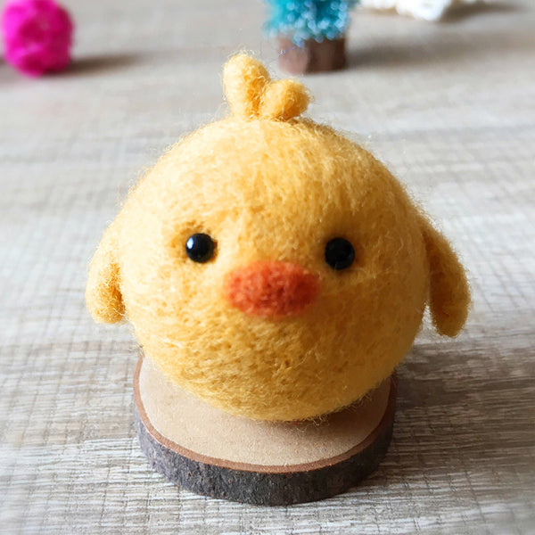 Handmade Needle felted felting kit project Woodland Animals chicken cu ...