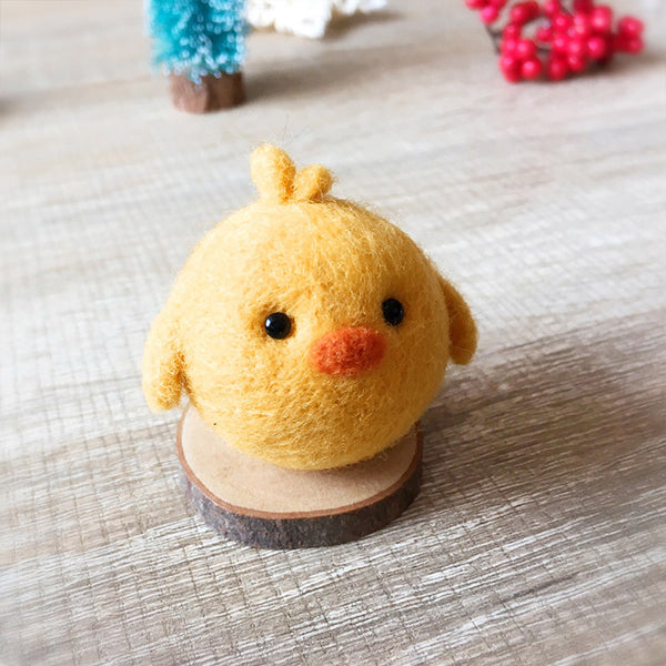 Handmade Needle felted felting kit project Woodland Animals chicken cu ...