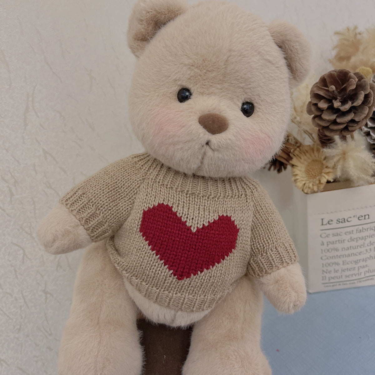 Handmade Cute Teddy Bears With Bunny Suit Stuffed Bear Toys Valentines ...