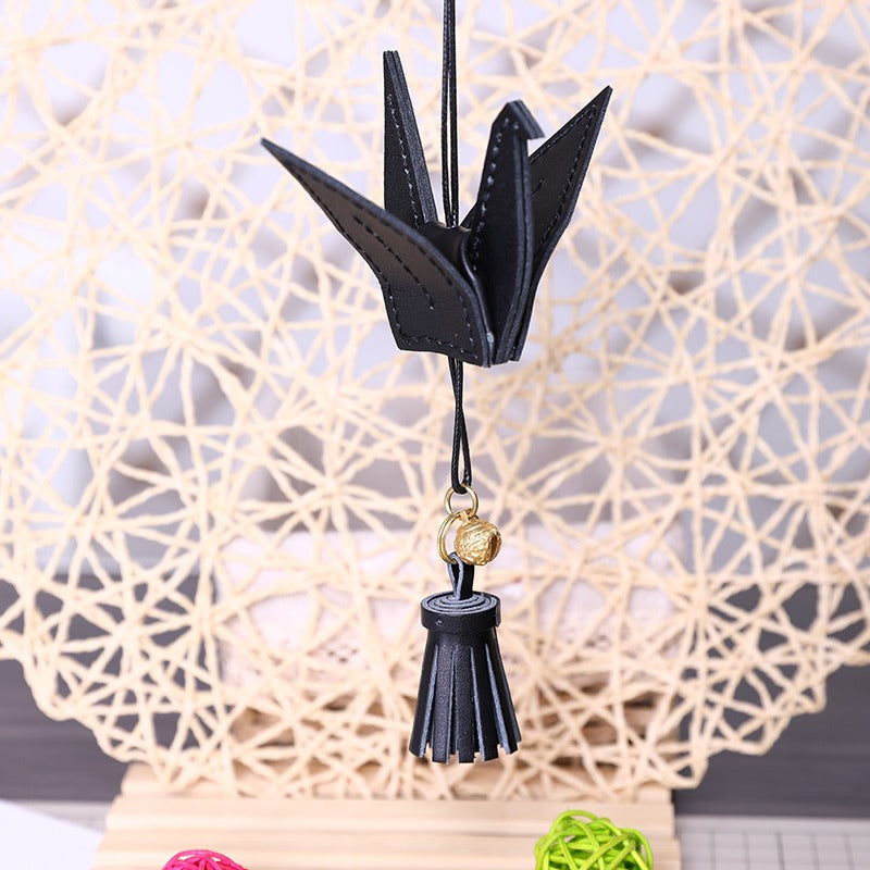 DIY Leather Paper Crane Kit Cute DIY Leather Project DIY Black Leather ...