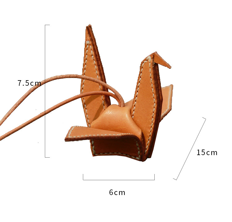 Leather Pattern Leather Paper Crane Pattern Bag Charm Leather Craft Pa ...