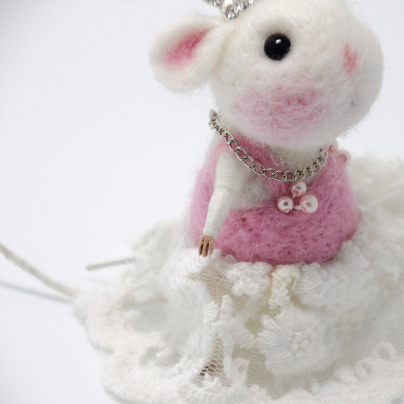 Needle Felted Felting project Animals Cute Mice Mouse Princess – Feltify