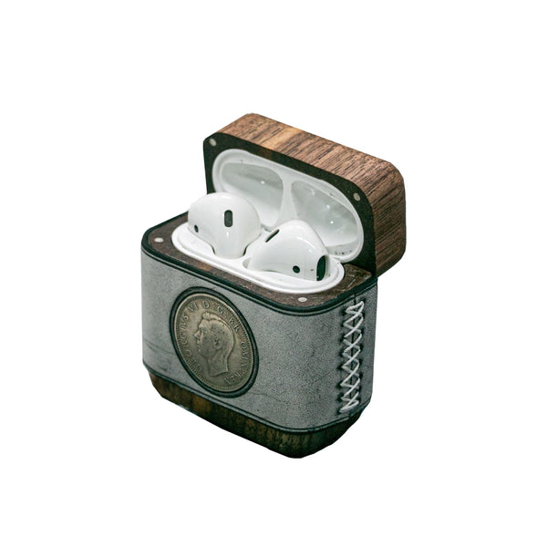 Handmade Leather Wood AirPods Pro Case with Coin Custom Leather AirPod ...