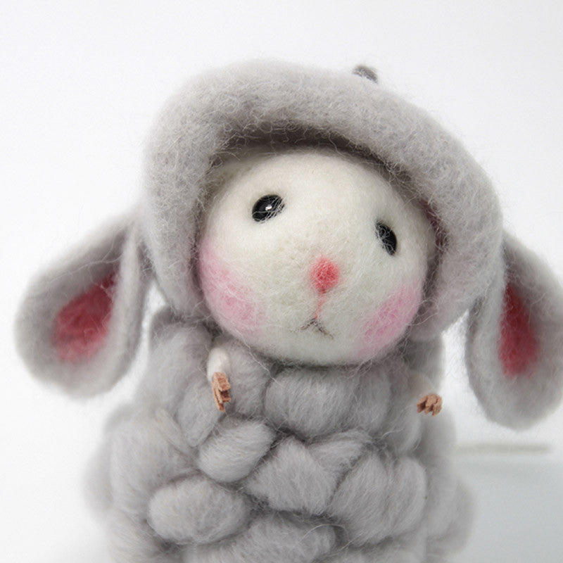 Needle Felted Felting project Animals Cute Kawaii Mouse Sheep – Feltify