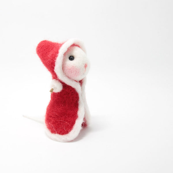Needle Felted Felting project Animals Cute Red Robe Mouse – Feltify